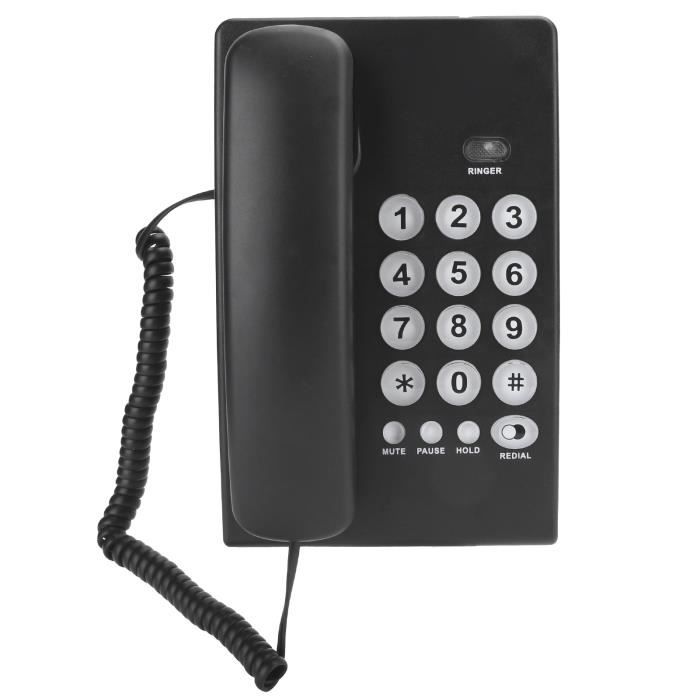 SALUTUYA Ligne fixe KX‑T504 Téléphone Fixe de Bureau d'Affaires ...