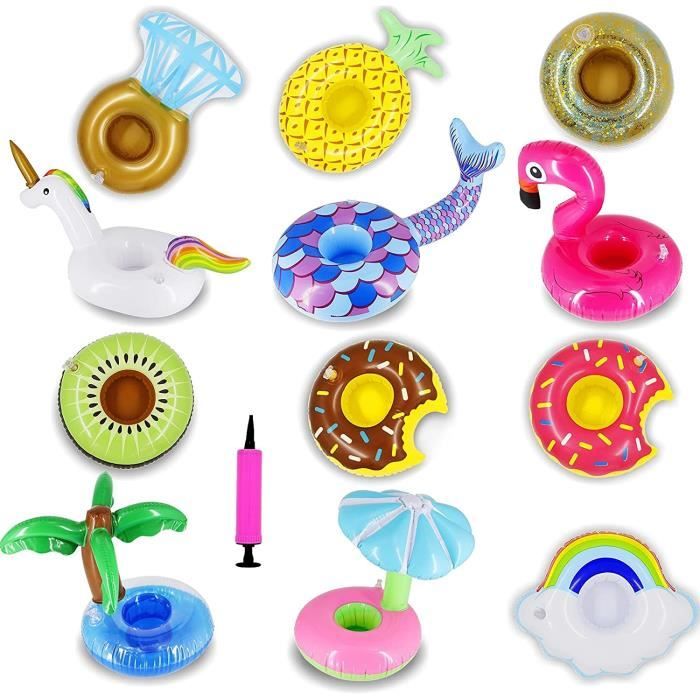 Zcaukya Lot de 12 porte-gobelets gonflables flottants pour enfants et ...