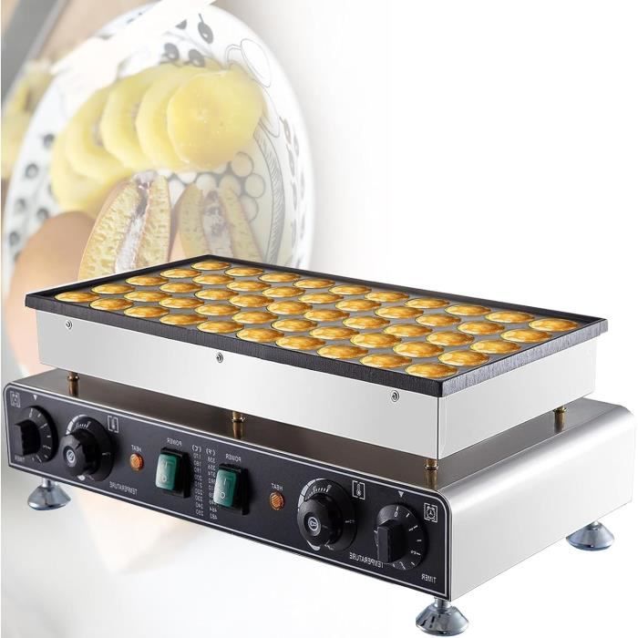 Mini Gaufrier, Gaufrier Avec Plaques Antiadhésives, Crêpière, 50 Trous ...