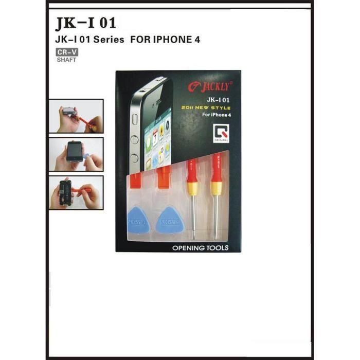 Pack Tournevis Spatule demontage pour iPhone 4 - VT FRANCE - JK-I01 ...