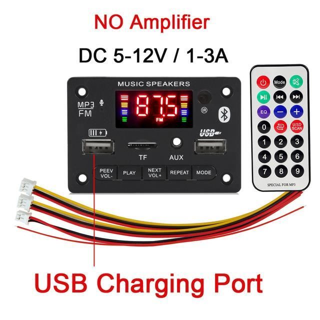 LECTEUR MP3,No amplifier--Carte Décodeur Mp3, Amplificateur 6w 5v 12v ...