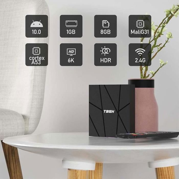 MEDIA STREAMER - BOX MULTIMEDIA Android 100 TV Box H616 Quad core 1 Go ...