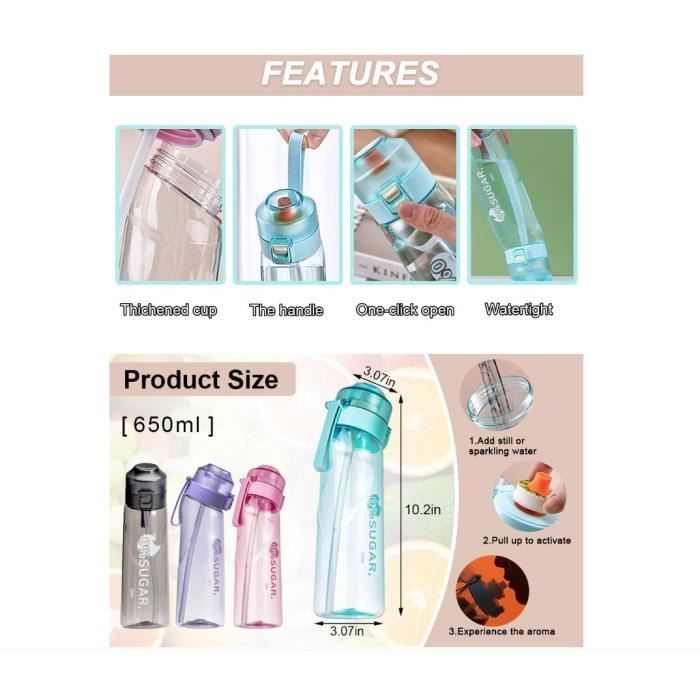 Bouteille Air Water Up, Air-Up Gourde Pods Saveur, Avec de 7 Capsules ...