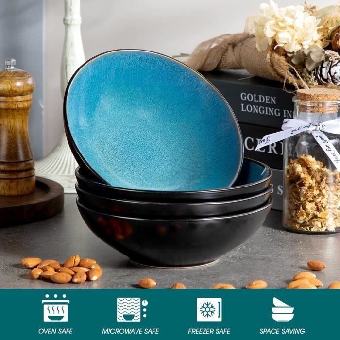 Vancasso, Série BUBBLE. Bols à Céréales en Céramique 8 Pièces, Assiette ...