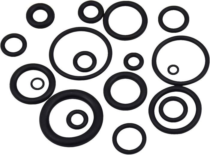 225PCS 18 Tailles Kit Joint Torique Assortiment en Caoutchouc, 3mm-22mm ...