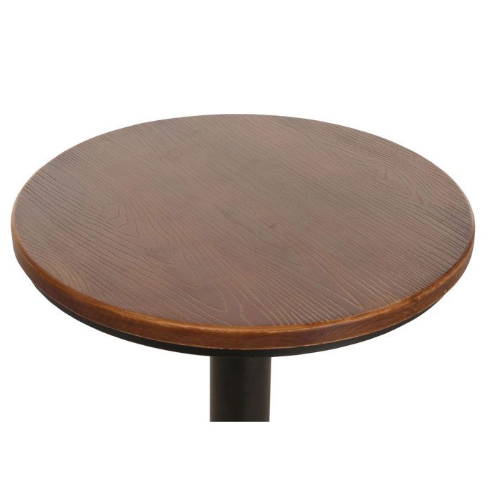 Table de bar HWC-N20 bois massif Ø 61 cm brun - Cdiscount Maison