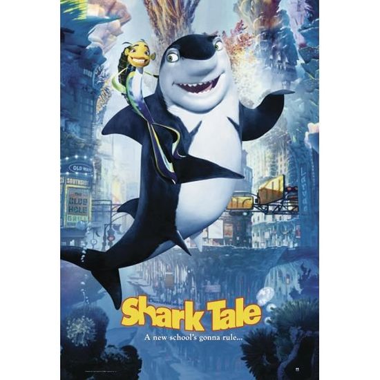 SHARK TALE, Poster, Affiche + 1 Powerstrips©, tesa adhésifs double face ...