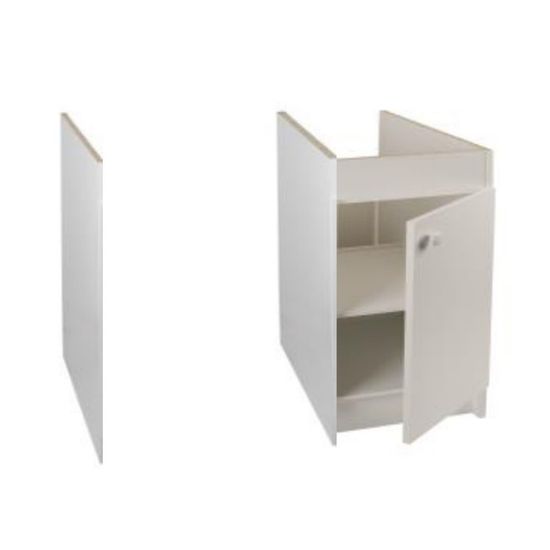 Meuble sous évier L900 CONFORT 1 porte mélaminé blanc - FRANKE - 609775 ...