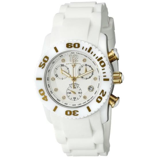 Swiss Legend 10128-02-ga Commander Diamonds Analog Display Swiss Quartz ...