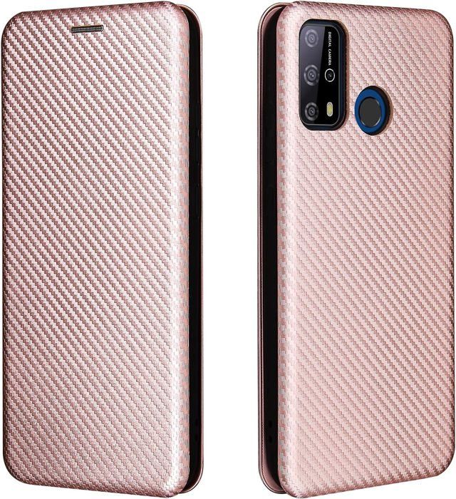 Étui hybride de luxe en fibre de carbone PU TPU pour Oukitel C23 Pro ...