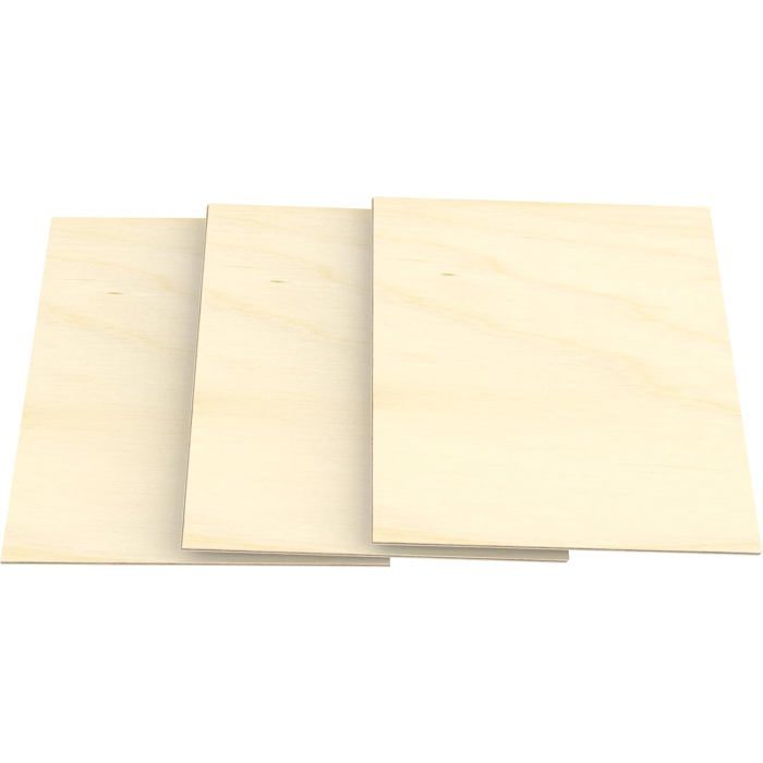 AUPROTEC 3x A3 Feuille de Contreplaqué 3mm Bouleau (297 mm x 420 mm ...