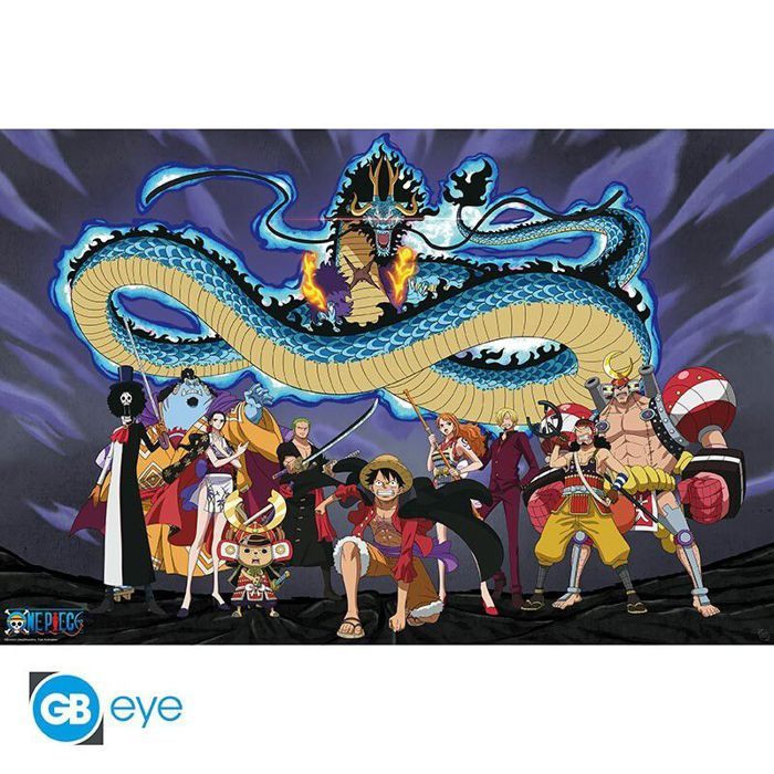 Poster - ABYSSE CORP - One Piece - Kaido - 91,5x61 cm - Papier brillant ...