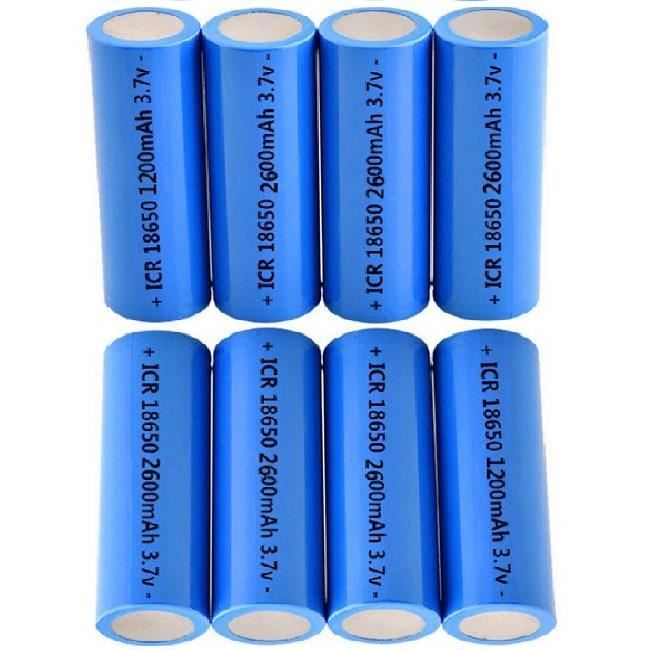 8 pièces-3,7 V-Batterie Lithium-ion Rechargeable 18650 Originale ...