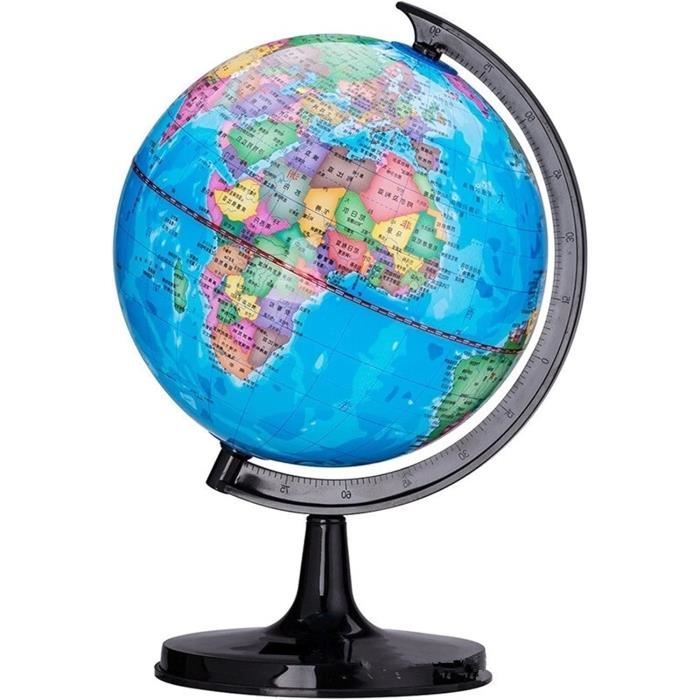 1Pc Desktop Globe Rotation Swive World Carte Enseignement Hd Pvc Earth ...