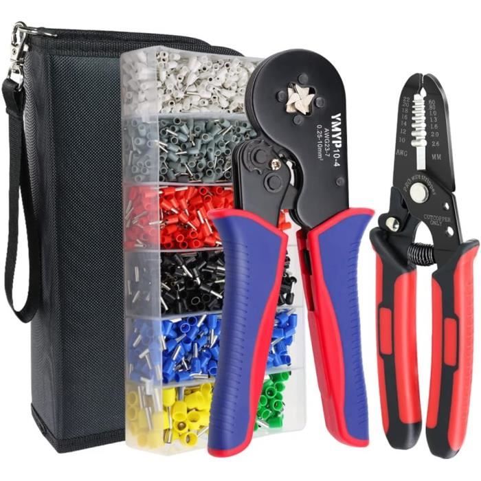 Pince À Sertir Cosse Electrique 1900Pcs (Pince À Sertir 10-4 1900Pcs Ferrule Avec Pince À ...