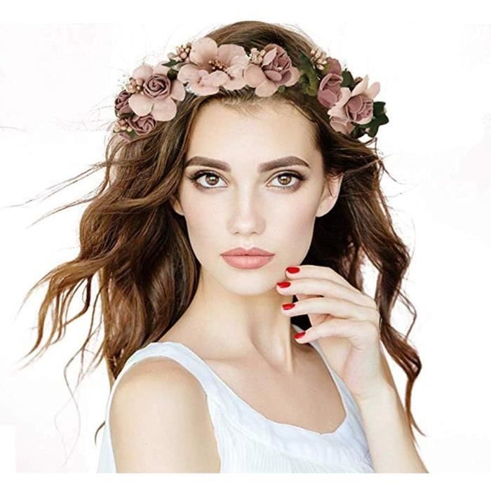 Couronne de Fleurs,Femmes Bandeaux Marguerite Bandeaux Boho Guirlande ...