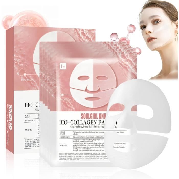 Masque Collagene Hydratant Visage - Collagen Real Deep Mask - Éclaircir ...