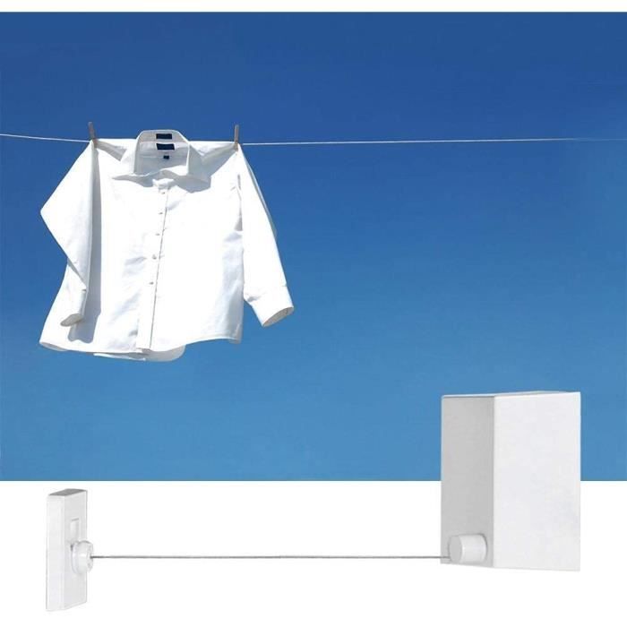 Corde à Linge rétractable, Corde à Linge Mural, rétractable Mural en ...