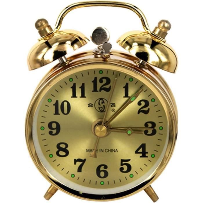 Réveil Mécanique Vintage Réveil Mécanique Retro Fer Double Bell Horloge ...