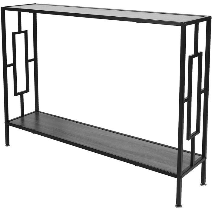 Table Console à 2 ÉtagesTable Console Étroite avec Couche Double et ...