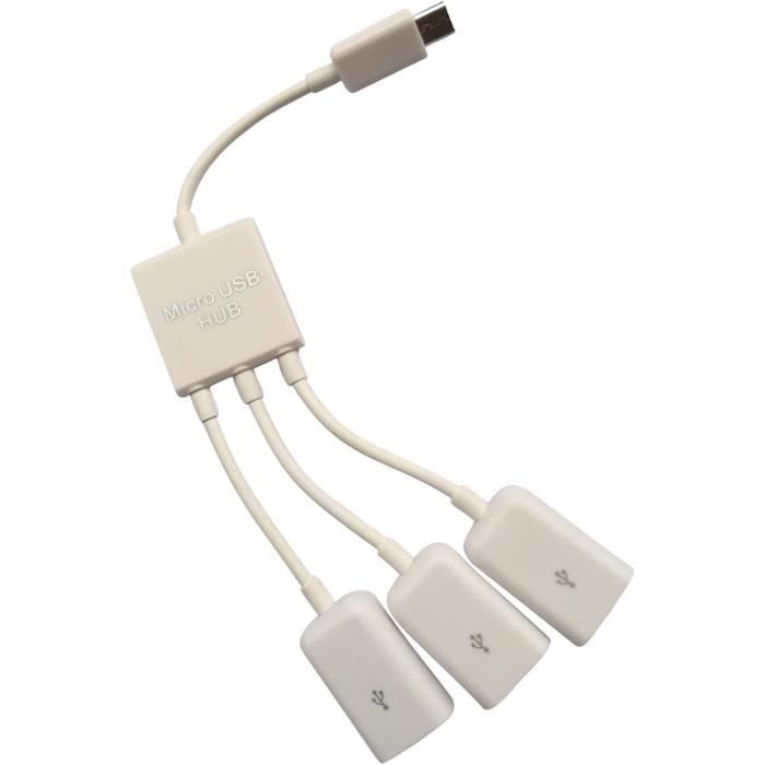 Hub Usb Otg 3 En 1 - Hub Multiport Usb 3 En 1 - Câble Adaptateur De ...