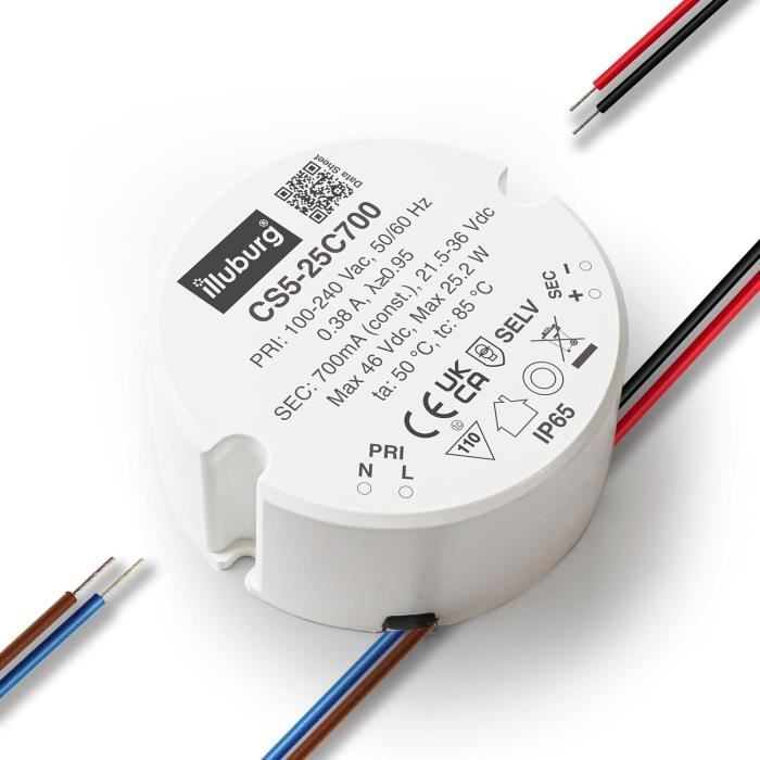 Transformateur Led Étanche Ip65 700Ma Courant Constant 16W - 25W Led ...