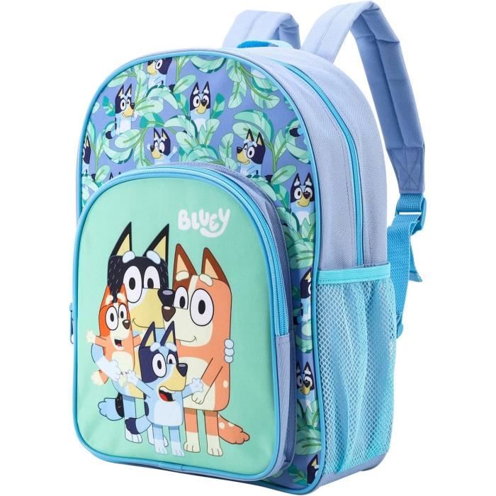 Bluey Sac À Dos D'École Pour Enfants Avec Poche Latérale En Maille Et ...