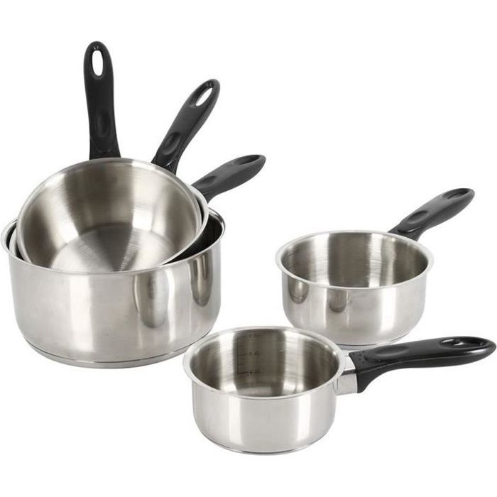 CREALYS 501534 set de 5 casseroles inox induction - Cdiscount Maison