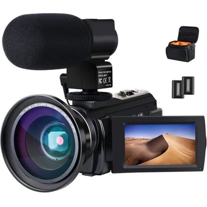 Caméra vidéo Caméscope 4K ACTITOP Full HD WiFi 48MP avec Vision ...