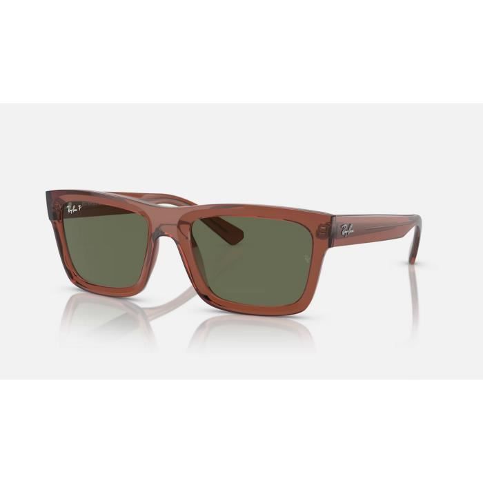 Ray-Ban RB 4396 6678/9A, Warren Bio Based, Marron/Vert Polarisé, 54mm ...