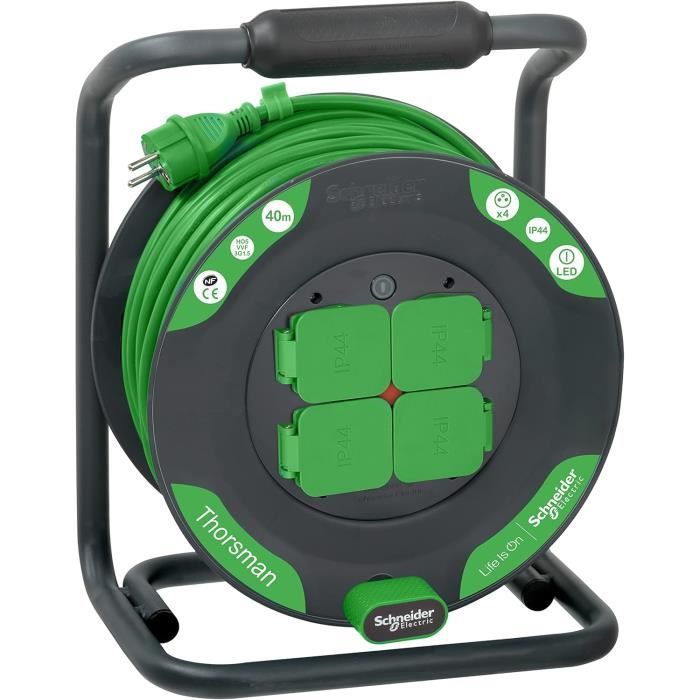 Schneider Electric - Thorsman - Enrouleur bricolage - 40m - HO5VVF - 3G ...