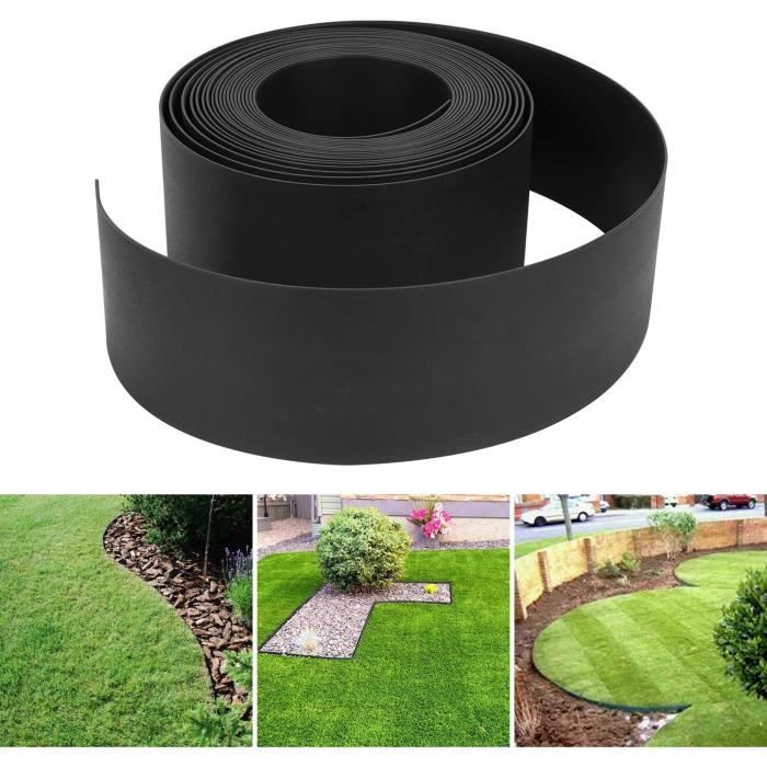 Randaco Bordure de pelouse, noire, longueur : 25 m, hauteur : 14 cm ...