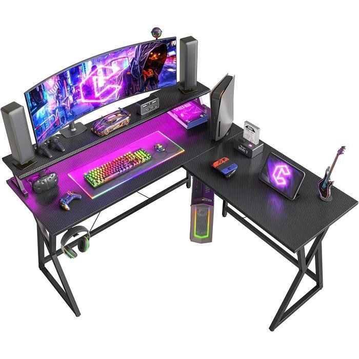 CubiCubi Bureau d'angle Gamer Gaming Informatique - 130*130 cm Table en ...