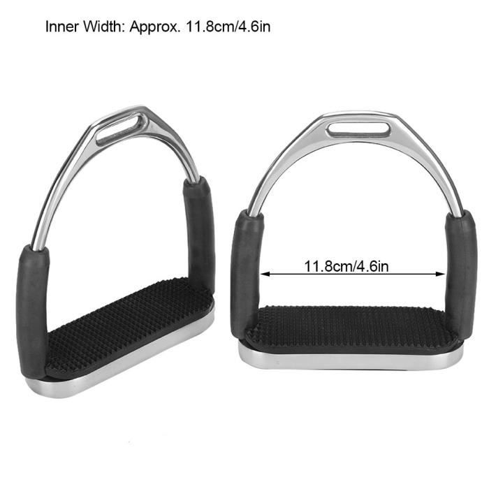 LSS Selle de cheval occidentale triers Western Rembourrés, étriers Western en Acier Inoxydable ...