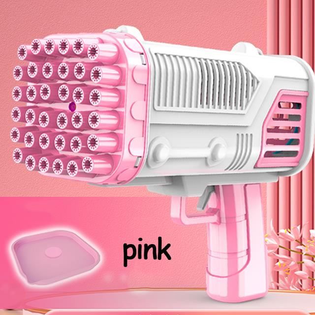 Machine à bulles,pink--Machine à bulles à 36 trous Gatling, pistolet à ...