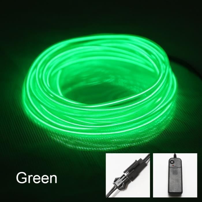 NEON,Green-3m--Fil néon Led sous la voiture, bande lumineuse Flexible ...