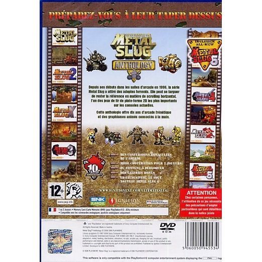 METAL SLUG ANTHOLOGY / JEU CONSOLE PS2 - Cdiscount Jeux vidéo
