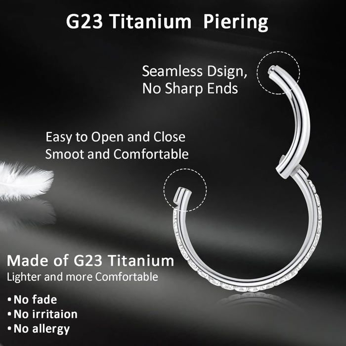 ESHIONER Piercing Nez Anneaux G23 e Piercing Nez Anneau fin Piercing Anneaux helix Conch Septum ...