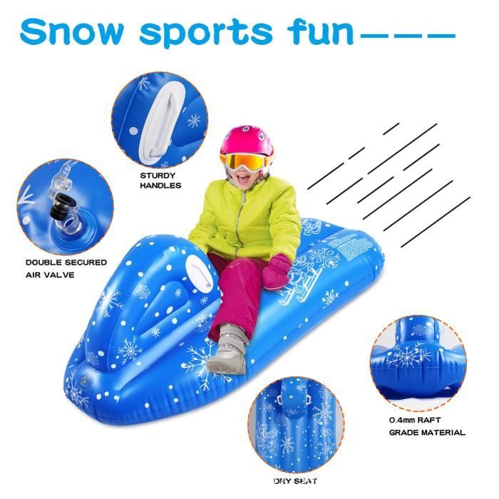 Tube de neige, luge gonflable pour enfants et adultes, jouet de neige ...