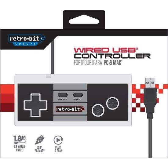 Manette Retro-Bit NES USB pour PC - Cdiscount Informatique