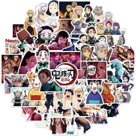 50 Pcs Demon Slayer Stickers,Cool Anime Stickers,Vinyl Waterproof ...