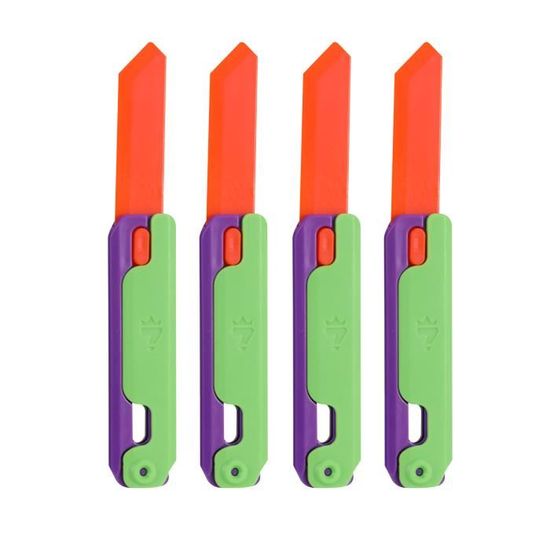 (4PCS) Couteau Carotte Long 3D Fidget Butterfly Glow Jouet de ...