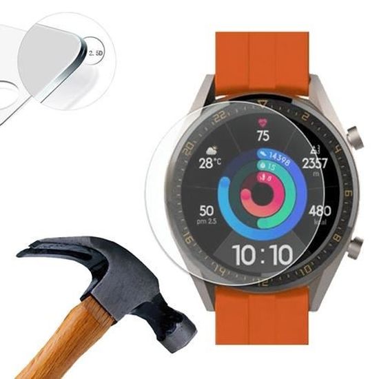 Lusee 2 x Film de Protection écran en Verre Trempé pour Huawei Watch GT ...