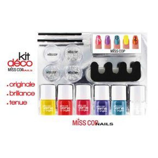 Miss Cop Kit Déco Ongles Nails Version Fluo - Cdiscount Au quotidien