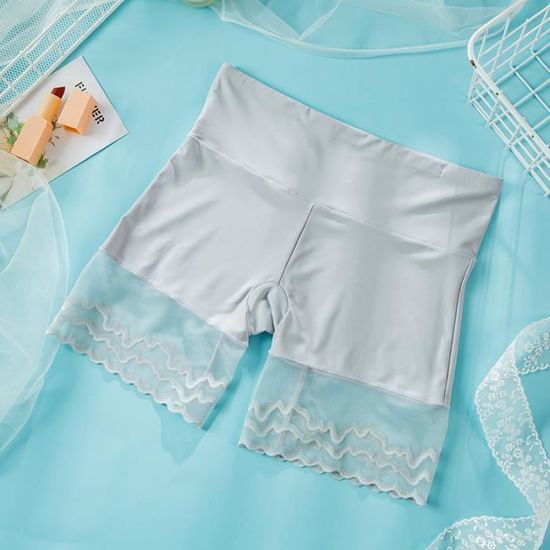 Culotte-slip,Short de sécurité en dentelle sans couture pour femmes,culotte en Nylon et soie ...