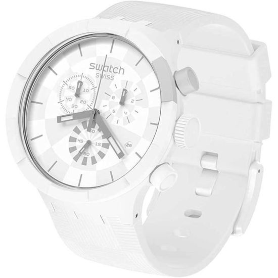 Montre - SWATCH - Big Bold Chrono - Blanc - Silicone - Multisport Blanc ...