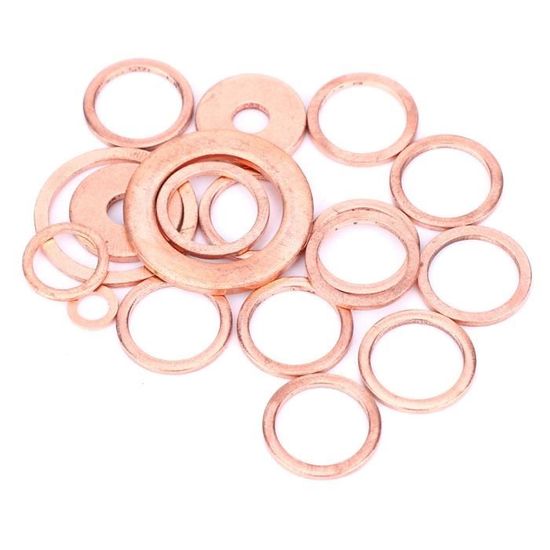 280 Pièces Kit D'assortiment de Joints D'étanchéité en Cuivre Rond Plat ...