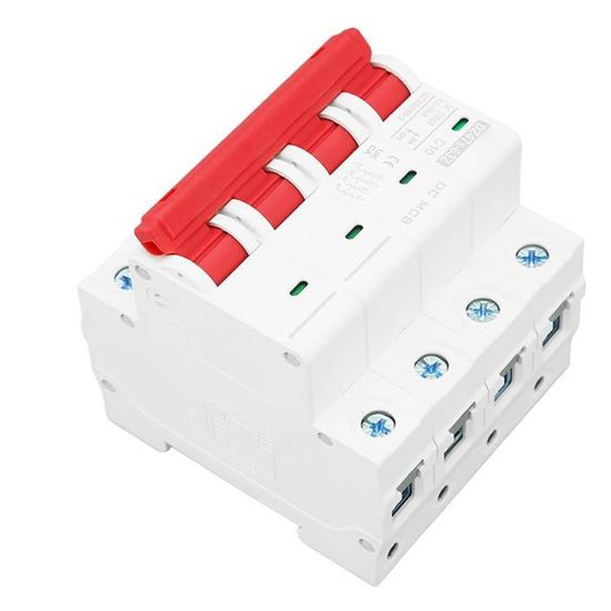 Disjoncteur CC - YOSOO - Mini disjoncteur 4P - 10A - DC1000V - 6000A capacité de rupture ...