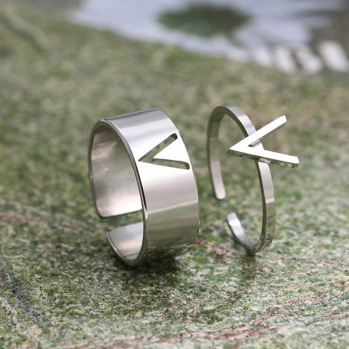 Bagues vintage en acier inoxydable pour femmes,papillon,couronne de ...