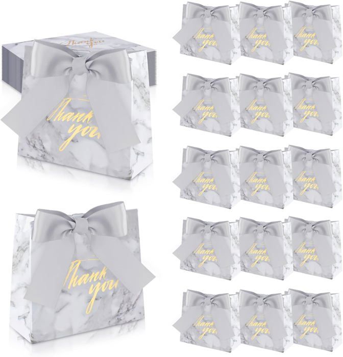 24 Pièces Thank You Sac À Cadeau Sachet Créative En Papier,Coffret ...